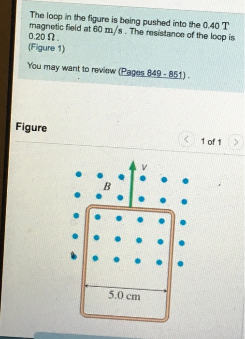 Solved The loop in the figure is being pushed into the 0.40 | Chegg.com