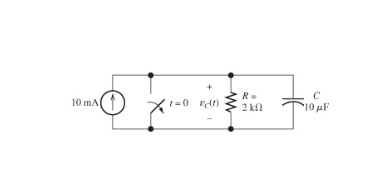 Solved Sketch vC(t). Plot the points for the values of t | Chegg.com