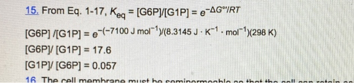 Solved I understand how to get the ratio of [G6P]/[G1P], but | Chegg.com