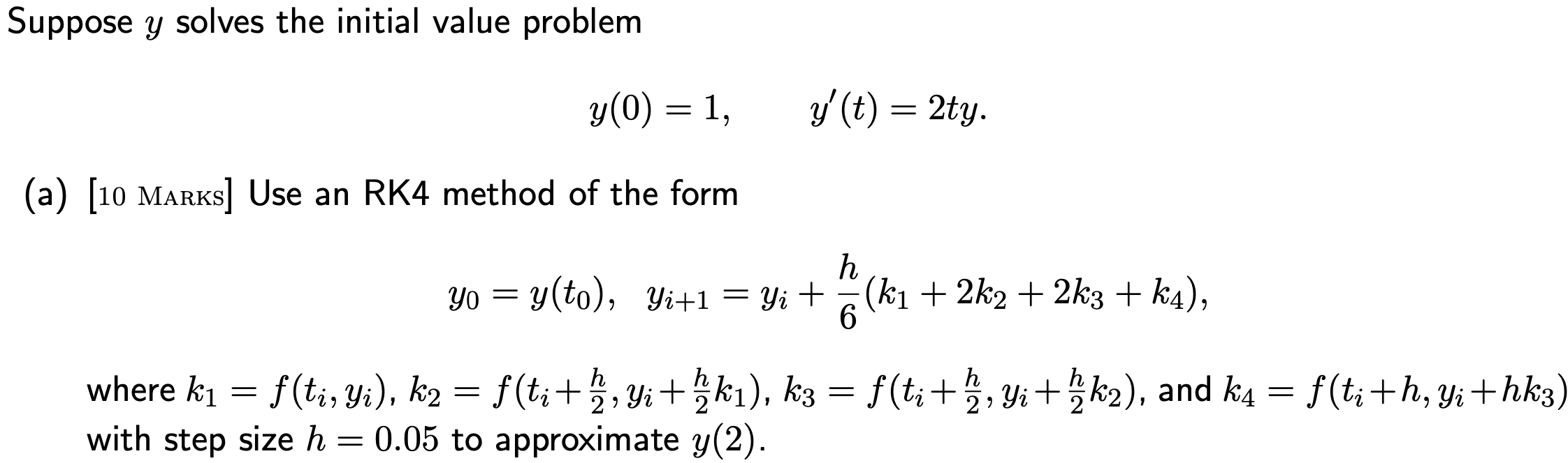 Solved Suppose y ﻿solves the initial value | Chegg.com
