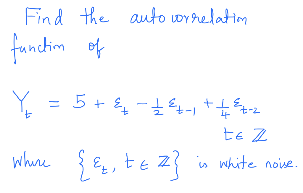 Solved Find the autocorrelation function of | Chegg.com