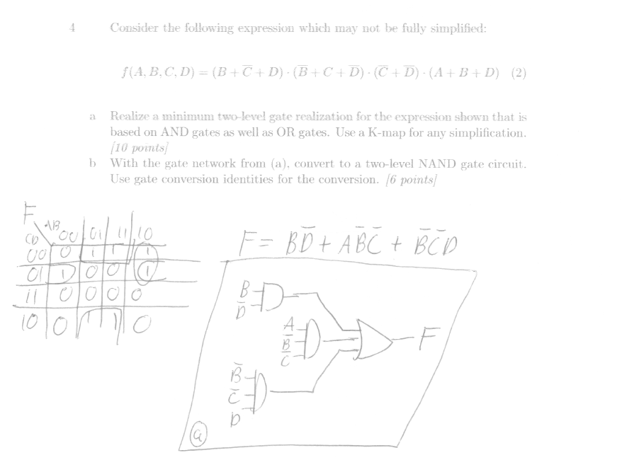 Solved Please show me how the K-map was created. There's | Chegg.com