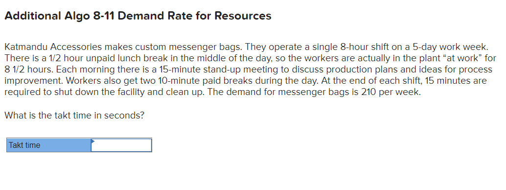 Solved Katmandu Accessories makes custom messenger bags. | Chegg.com