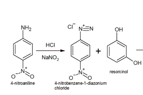 Solved NH2 CINEN OH HCI NaNO2 OH resorcinol 4-nitroaniline | Chegg.com