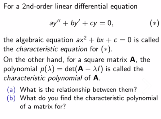 Solved For a 2nd-order linear differential equation ay" + | Chegg.com
