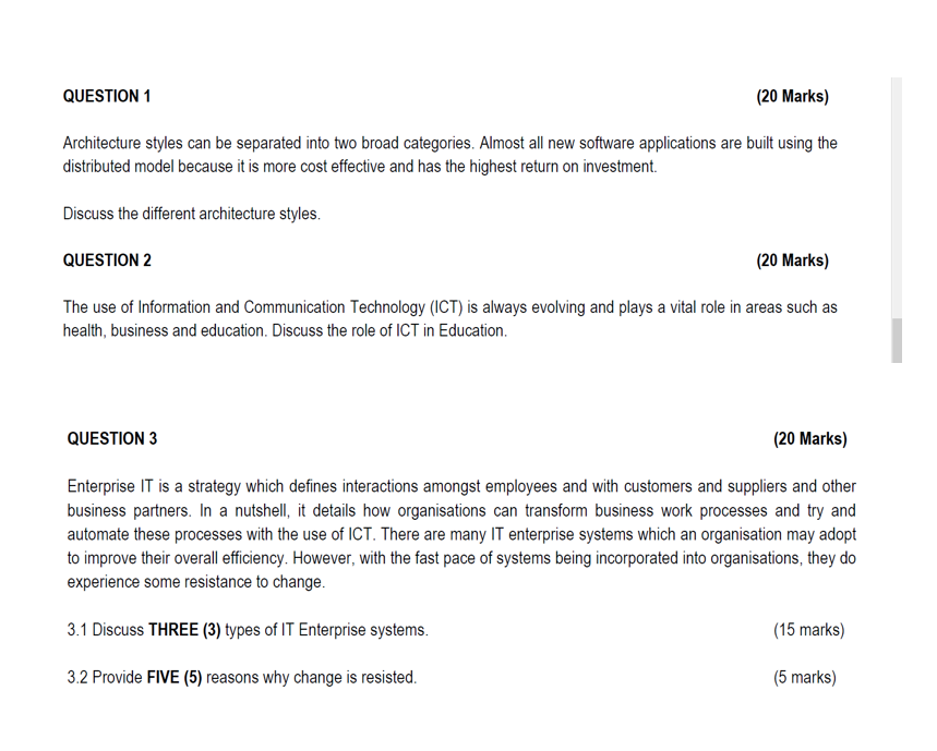Solved Architecture styles can be separated into two broad | Chegg.com