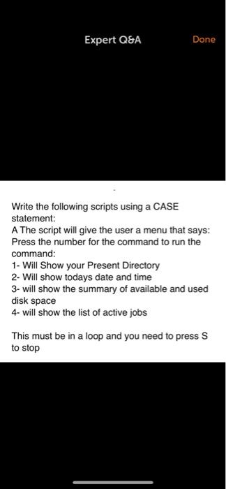 Solved Expert Q&A Done Write the following scripts using a | Chegg.com