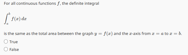 Solved For all continuous functions \\( f \\), the definite | Chegg.com