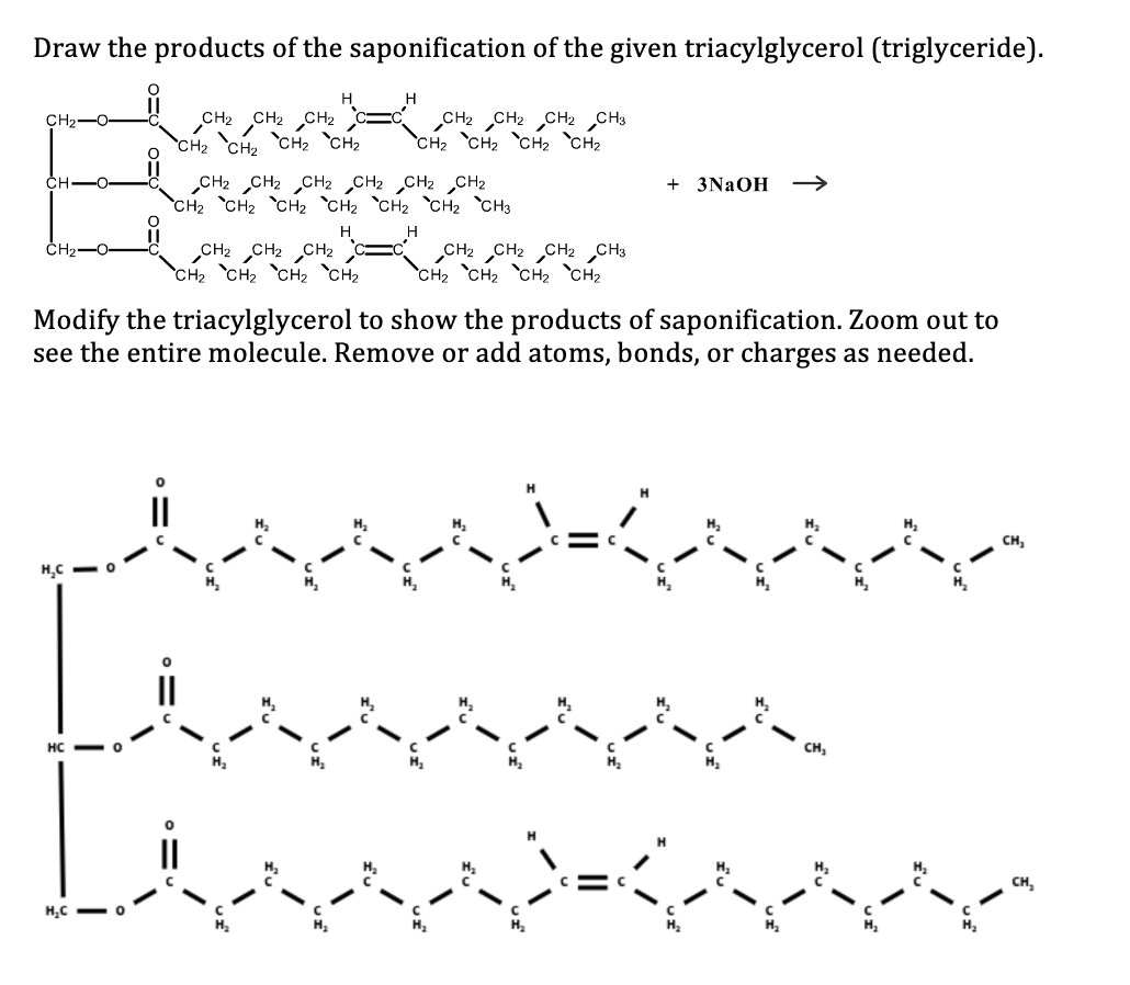 Solved Draw the products of the saponification of the given | Chegg.com