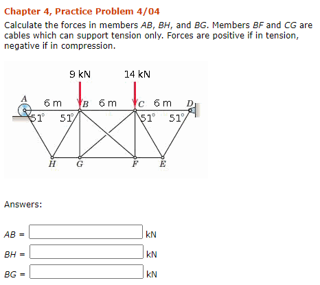 Solved Chapter 4, Practice Problem 4/04 Calculate the forces | Chegg.com