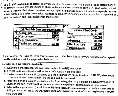 Solved 3-38 eVP analysis shoe stores. The Walk Rite Shoe | Chegg.com