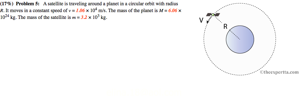 Solved 17 Problem 5 A Satellite Is Traveling Around A