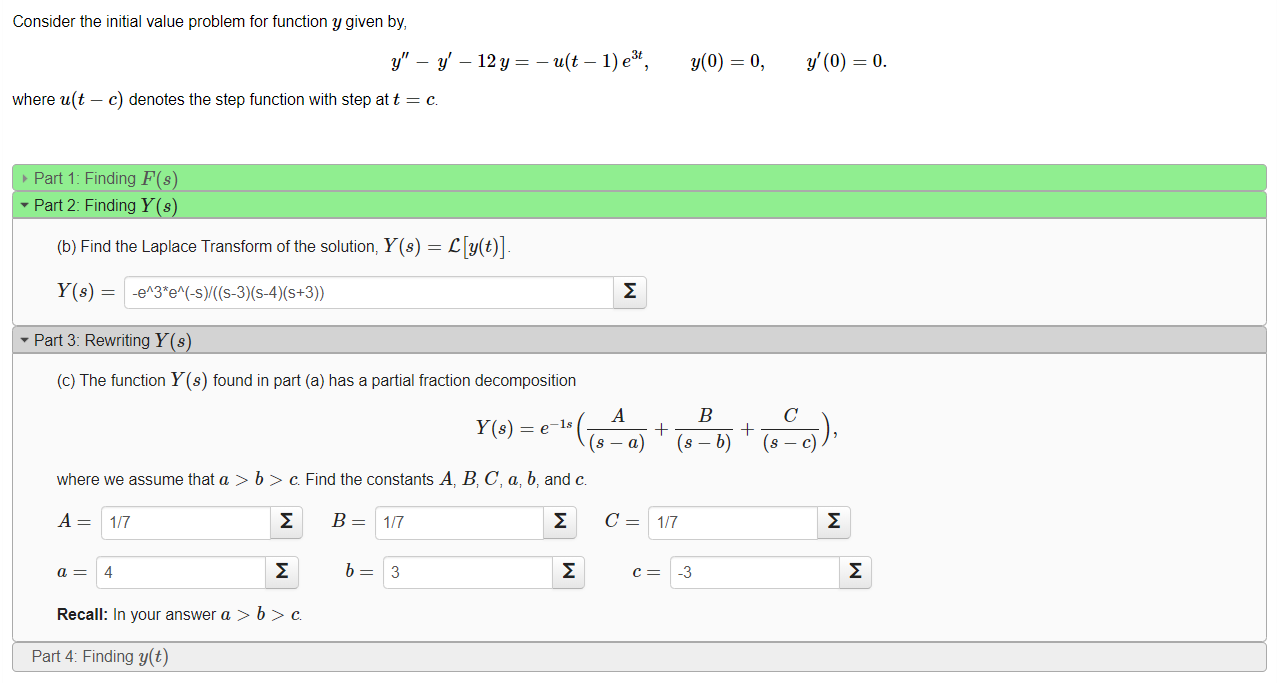 Solved Consider the initial value problem for function y | Chegg.com
