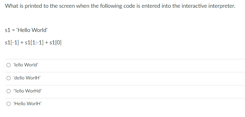 Solved What is printed to the screen when the following code | Chegg.com
