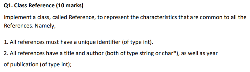 Solved Language: C++ Key Notes: All the classes should | Chegg.com