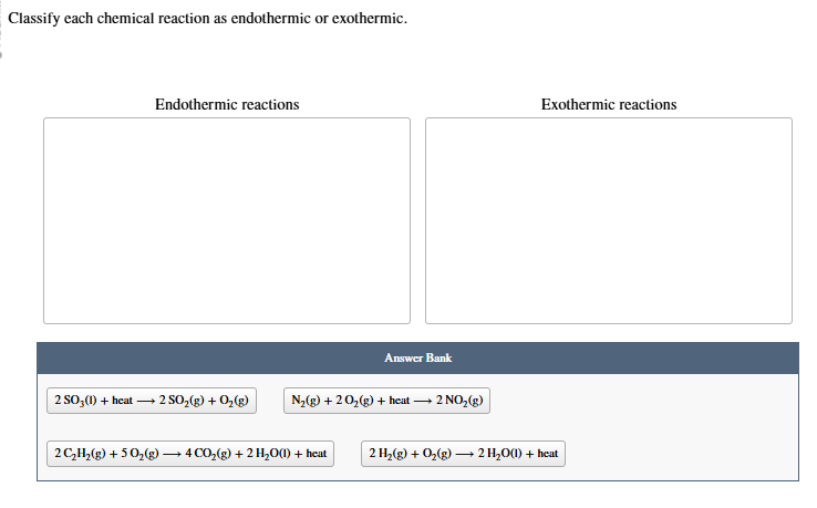 High Quality SOLUTION Classify each chemical reaction as ﻿endothermic or | Chegg.com