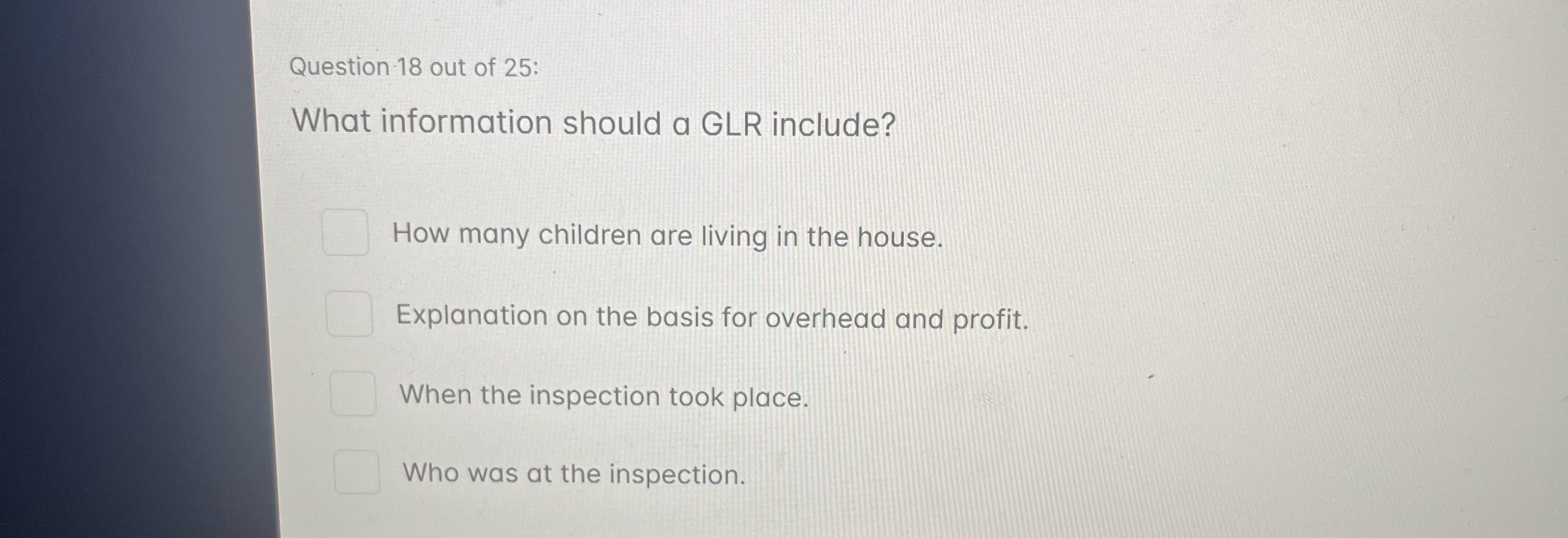 Solved What information should a GLR include? How many | Chegg.com