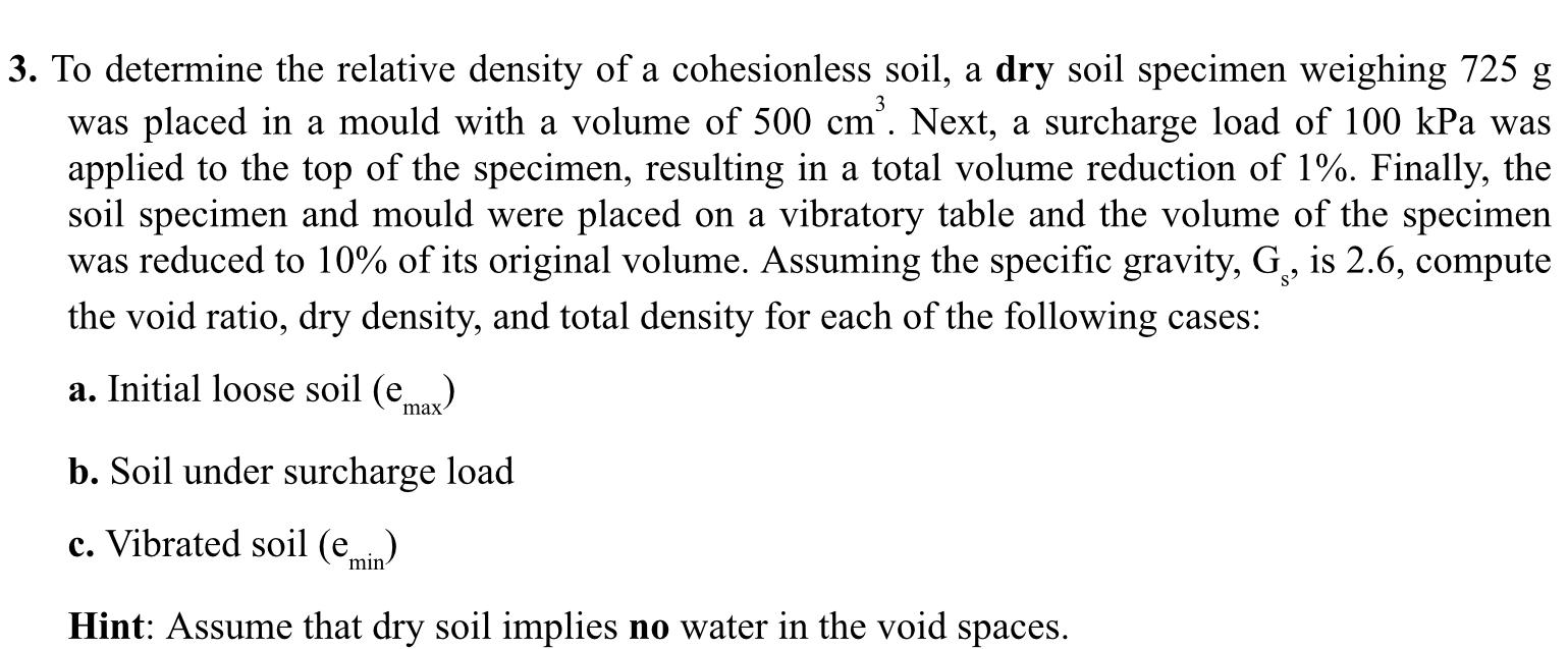 Solved 3 3. To determine the relative density of a | Chegg.com
