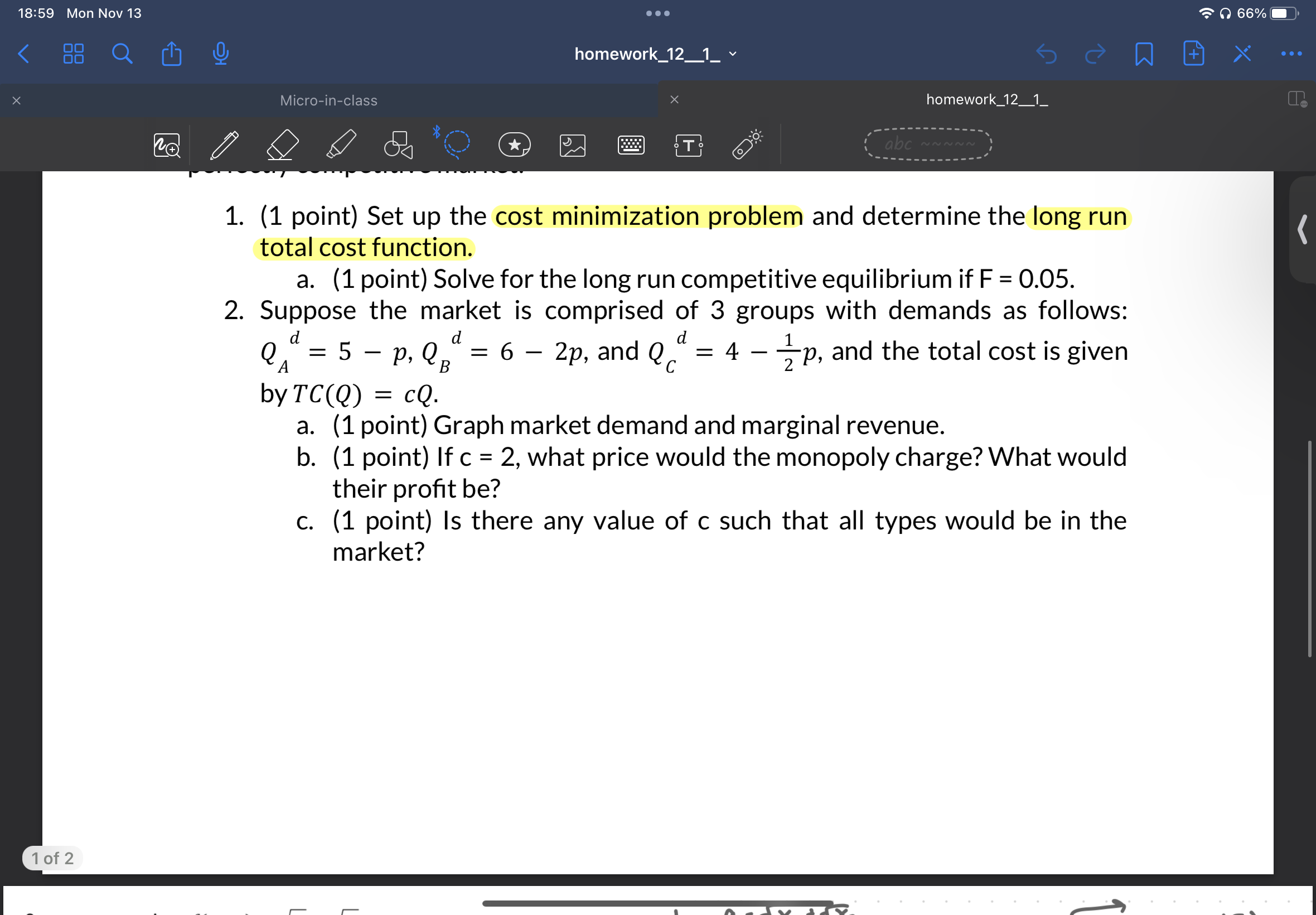 Solved 1. ( 1 point) Set up the cost minimization problem | Chegg.com Solved 1. ( 1 point) Set up the cost minimization problem | Chegg.com