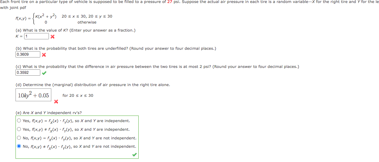 Solved f(x,y)={K(x2+y2)020≤x≤30,20≤y≤30 otherwise (a) What | Chegg.com