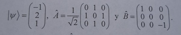 Solved Consider a system whose state Ψ and two observables Â | Chegg.com