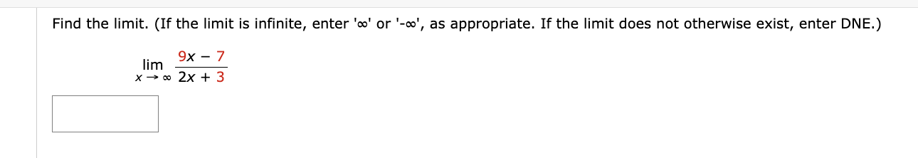 Solved Find the limit. (If the limit is infinite, enter | Chegg.com