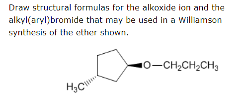 Solved Draw structural formulas for the alkoxide ion and the | Chegg.com