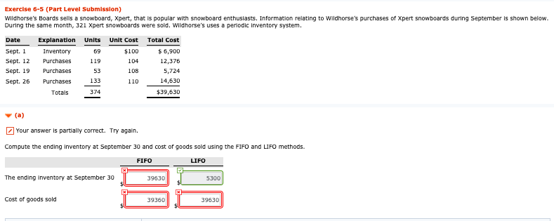 Solved Exercise 6-5 (Part Level Submission) Wildhorse's | Chegg.com