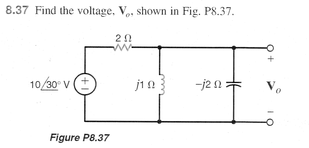Solved 8.37 Find the voltage, V., shown in Fig. P8.37. 2 Ω + | Chegg.com