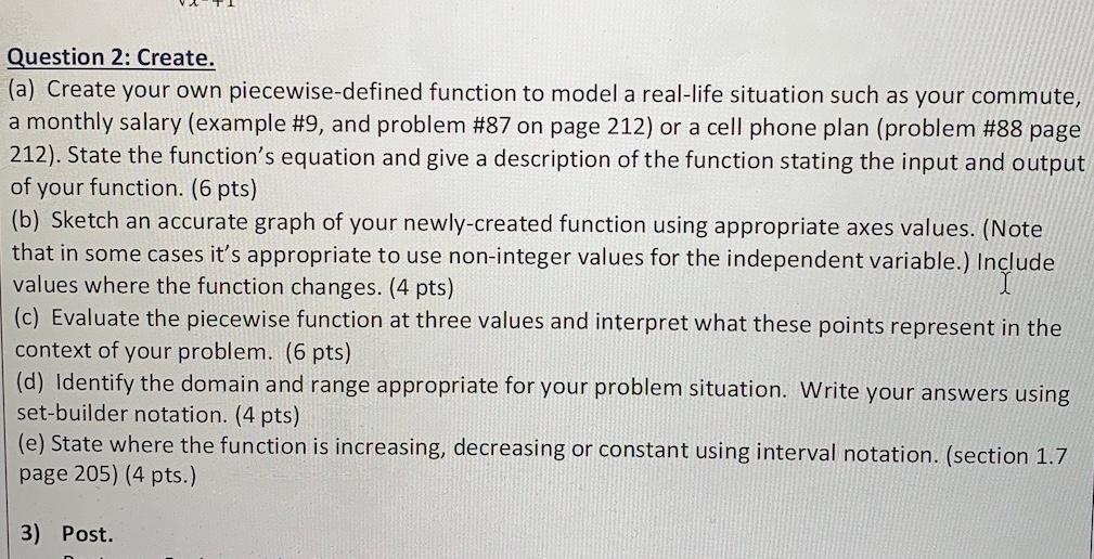 Solved Question 2: Create. (a) Create your own | Chegg.com