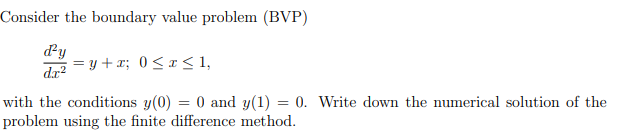 Consider the boundary value problem (BVP) | Chegg.com