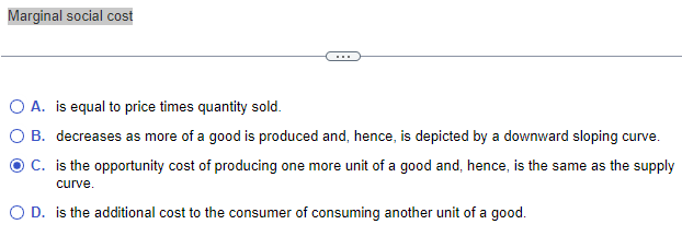 Solved A. is equal to price times quantity sold. B. | Chegg.com