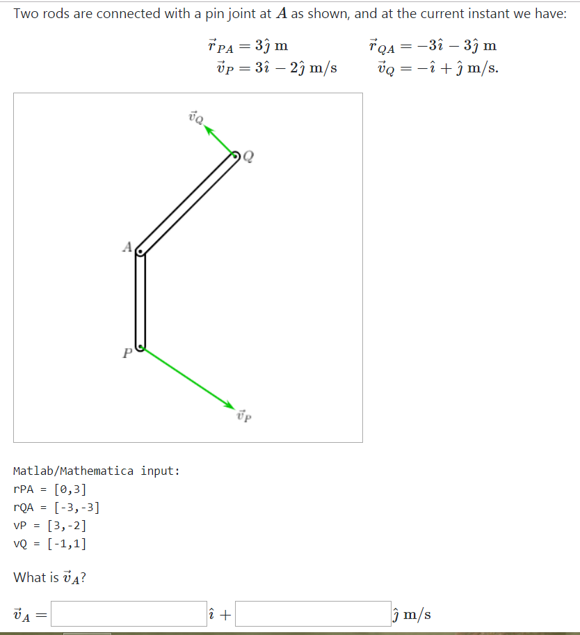 Solved Two rods are connected with a pin joint at A as | Chegg.com