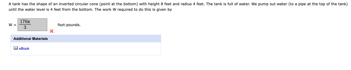 Solved A tank has the shape of an inverted circular cone | Chegg.com