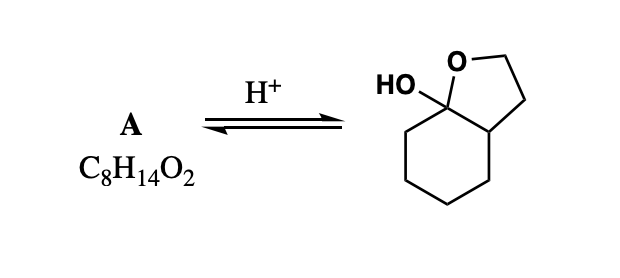 Solved Compound A (C8H14O2) on treatment with a non-aqueous | Chegg.com