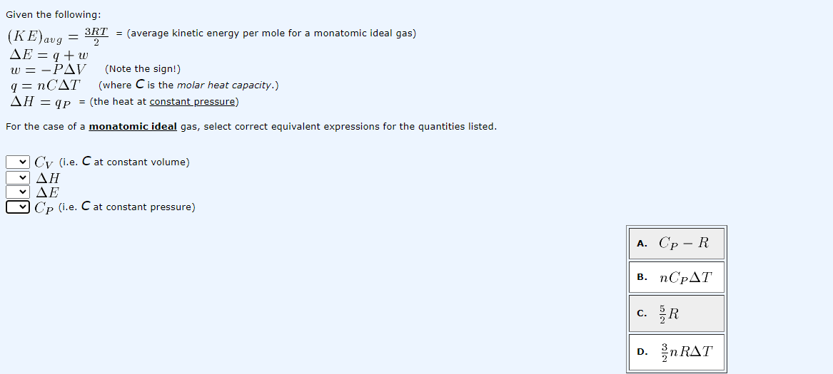 Solved Given the following: (KE)avg = 3RT = (average kinetic | Chegg.com