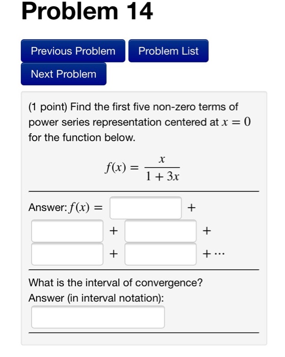 Solved Problem 14 Previous Problem Problem List Next Problem | Chegg.com