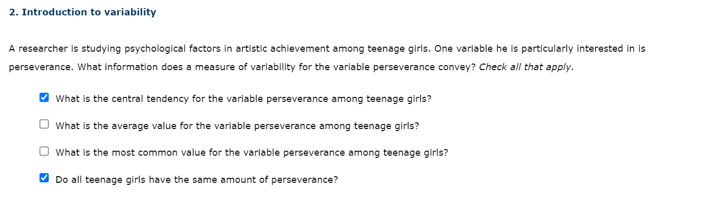 Solved 2. Introduction to variability A researcher is | Chegg.com