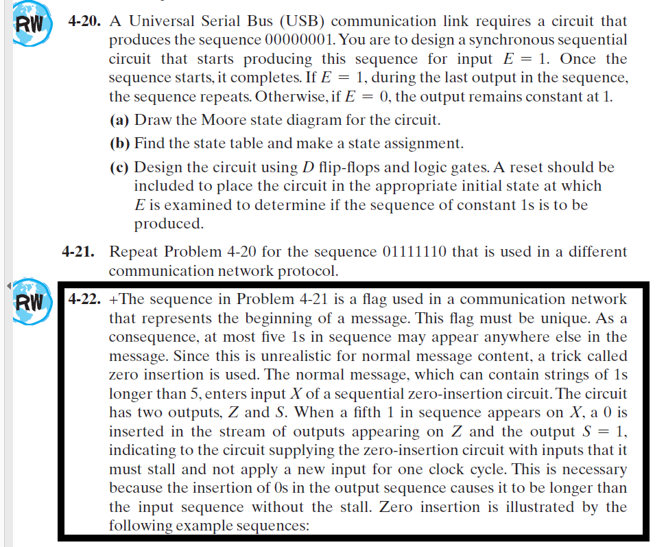 Solved RW 4-20. A Universal Serial Bus (USB) communication | Chegg.com