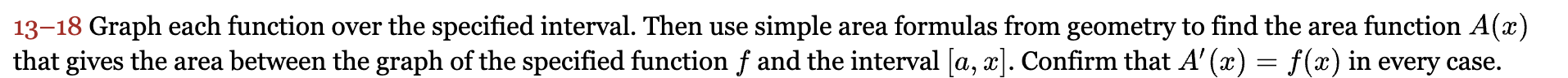 Solved 13-18 Graph each function over the specified | Chegg.com