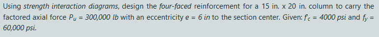 Solved Using strength interaction diagrams, design the | Chegg.com