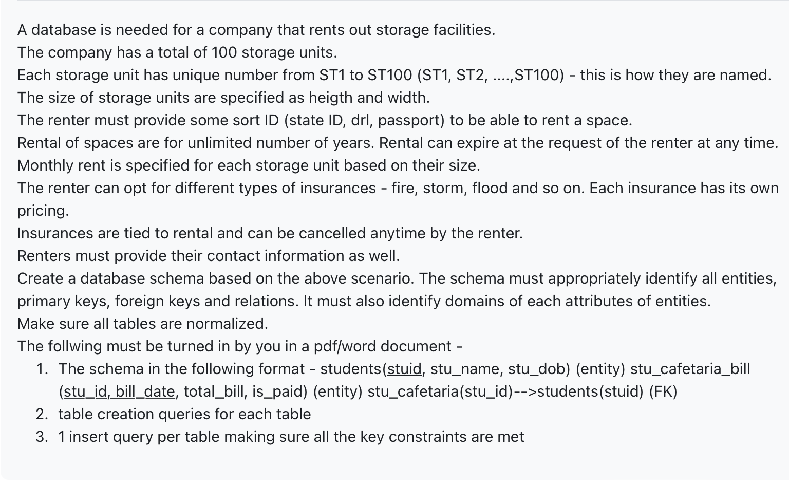 Solved This Is A Multi Part Databases Question However I