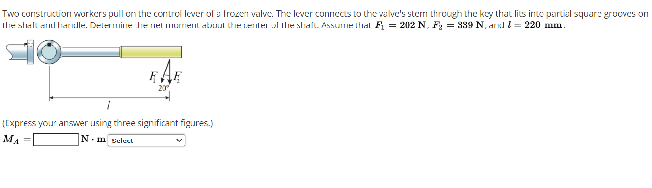 Solved Two construction workers pull on the control lever of | Chegg.com