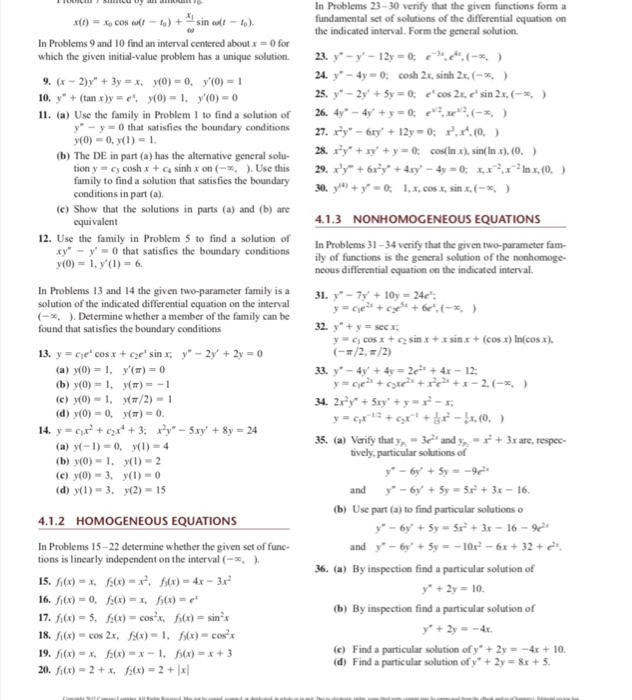 Solved In Problems 23-30 verify that the given functions | Chegg.com