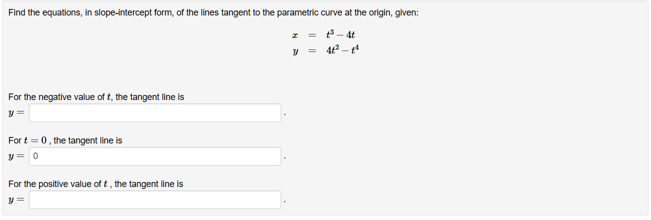 Solved Find the equations, in slope-intercept form, of the | Chegg.com