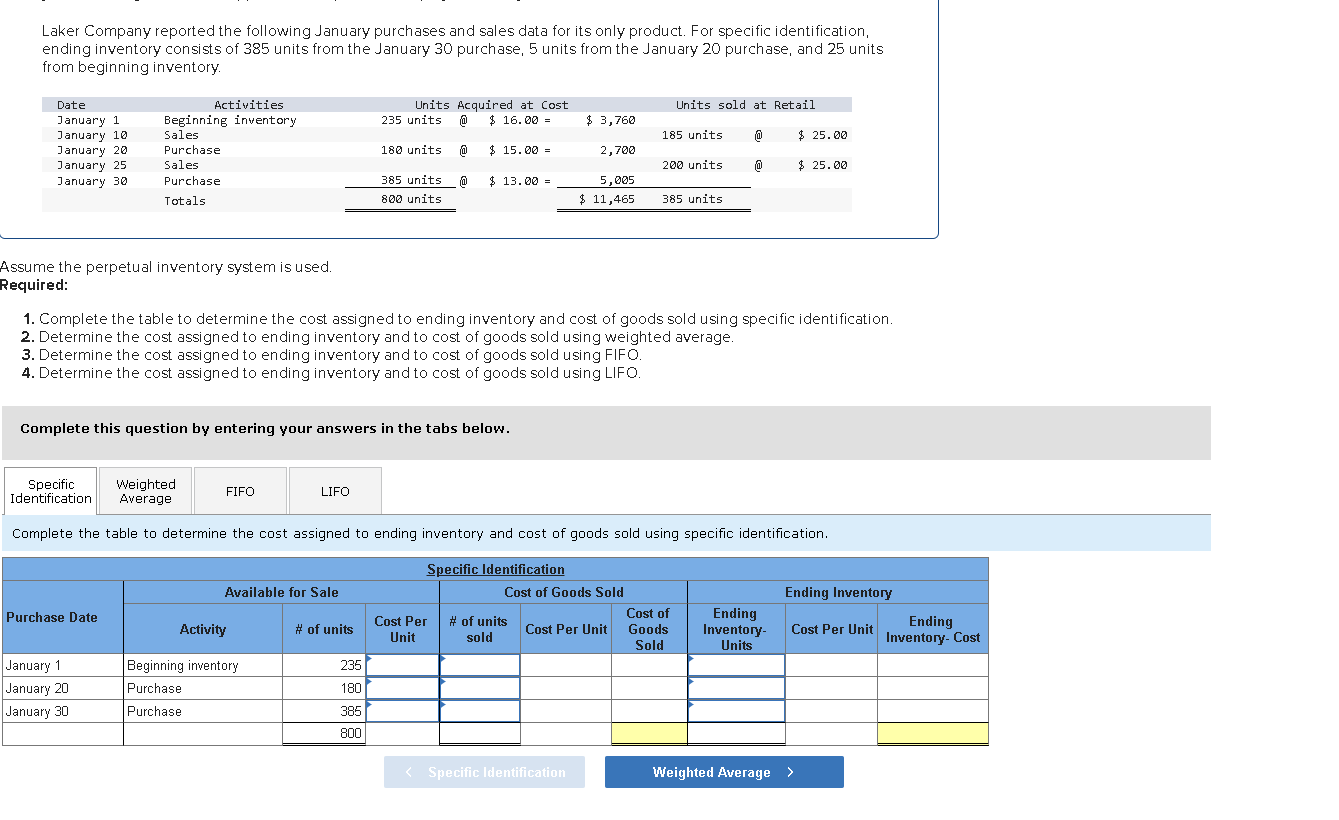 Solved Assume the perpetual inventory system is used. | Chegg.com
