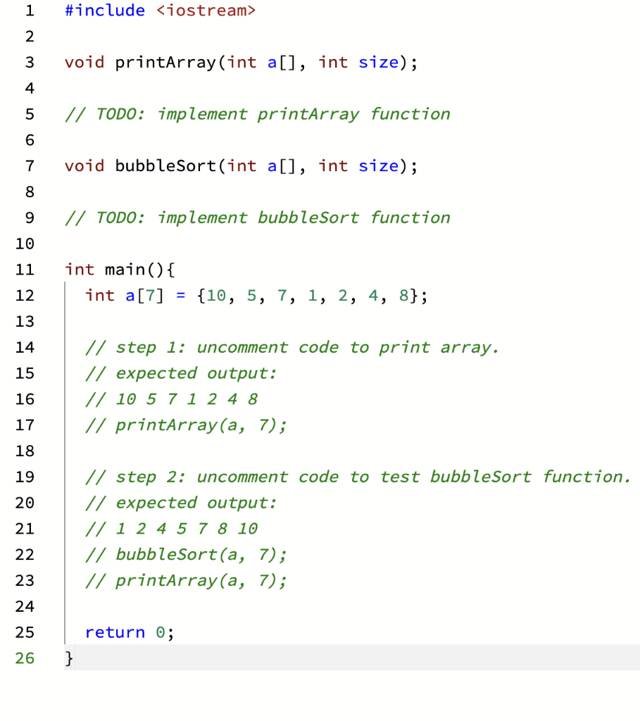 Solved 1. Bubble sort Bubble sort is simply important for | Chegg.com