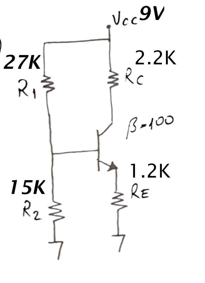 Solved Calculate the values of IC, IB, IE, VC VB and VE | Chegg.com