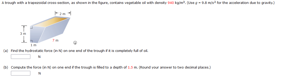 Solved A trough with a trapezoidal cross-section, as shown | Chegg.com