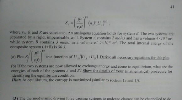 a fundamental equation in thermodynamics is an | Chegg.com